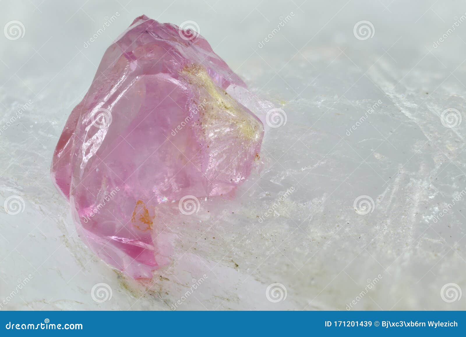 Ruby in calcite matrix stock image. Image of discovery - 171201439