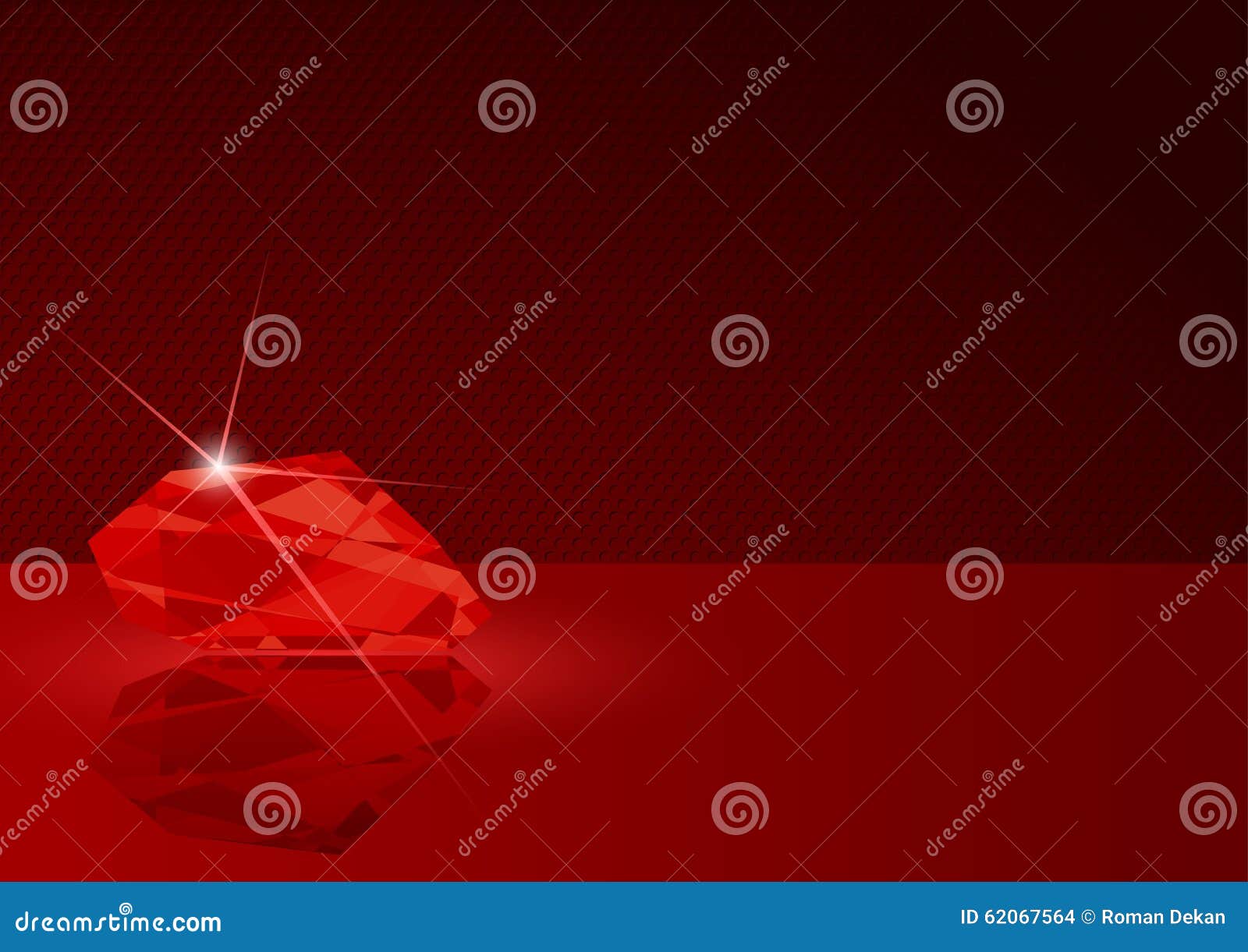 Ruby Card stock vector. Illustration of beauty, mineral - 62067564