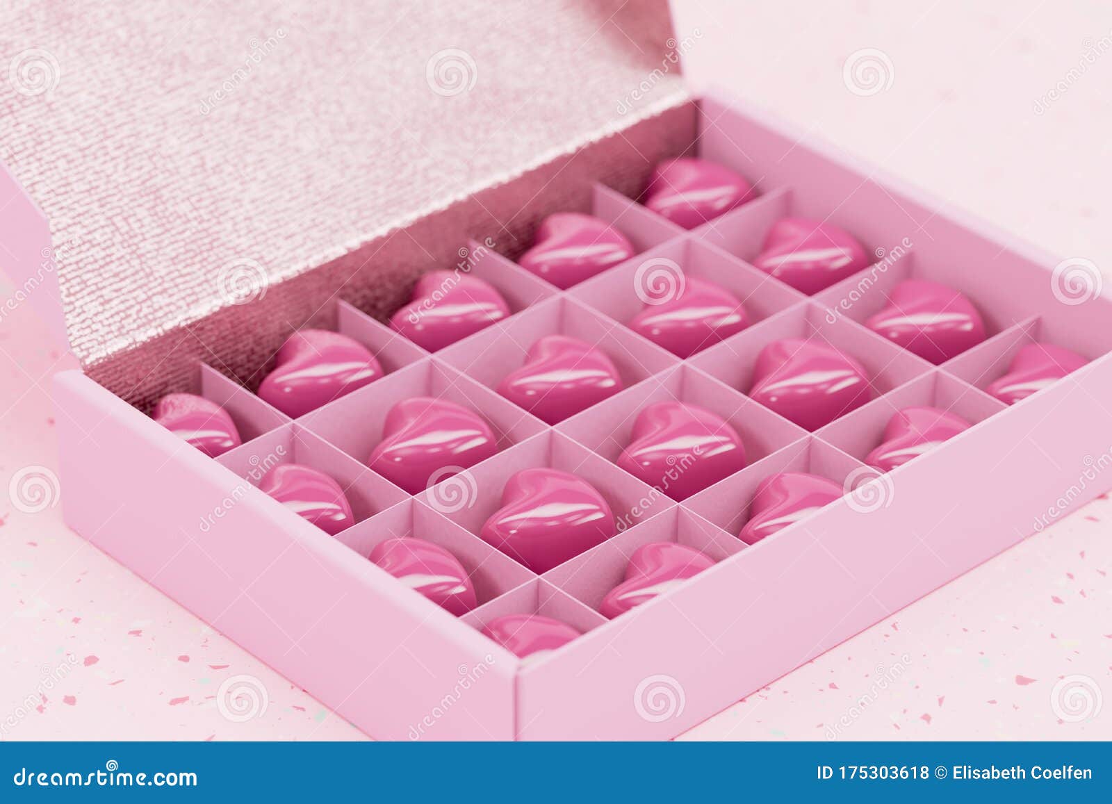 Ruby Chocolates 3D Rendering Stock Illustration - Illustration of ...