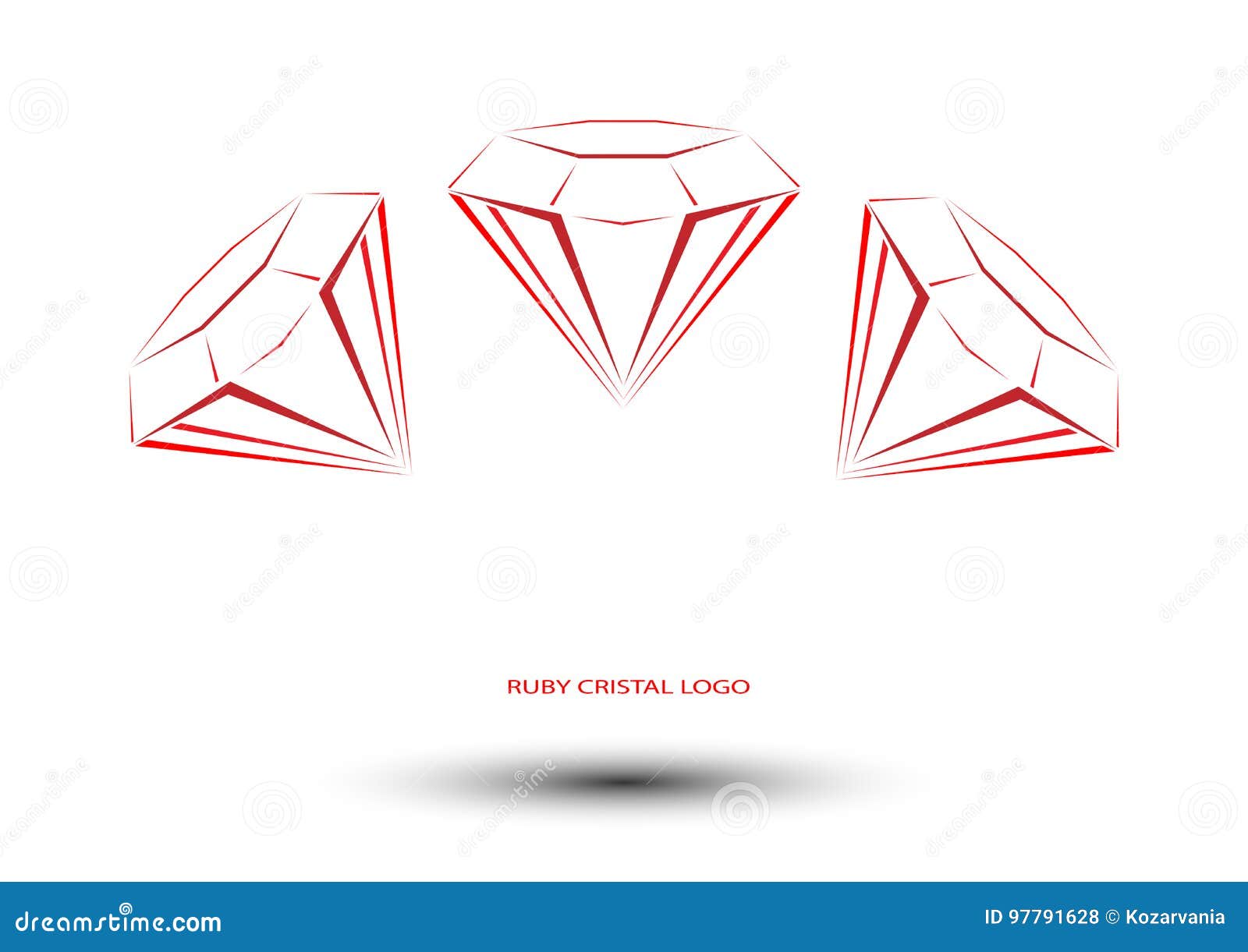 Ruby cristal logo stock vector. Illustration of marketing - 97791628