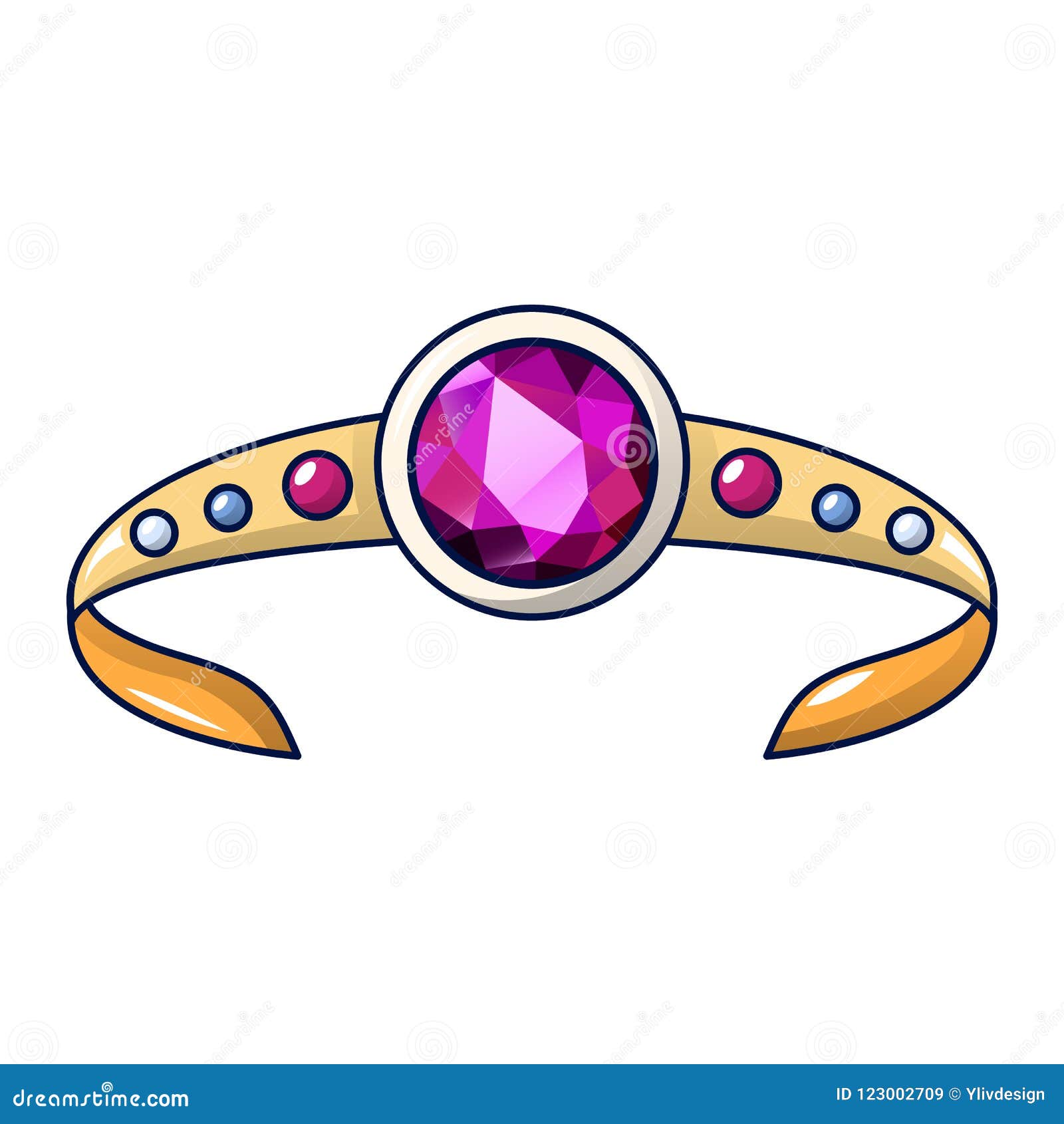 Ruby Crown Icon, Cartoon Style Stock Vector - Illustration of gold ...
