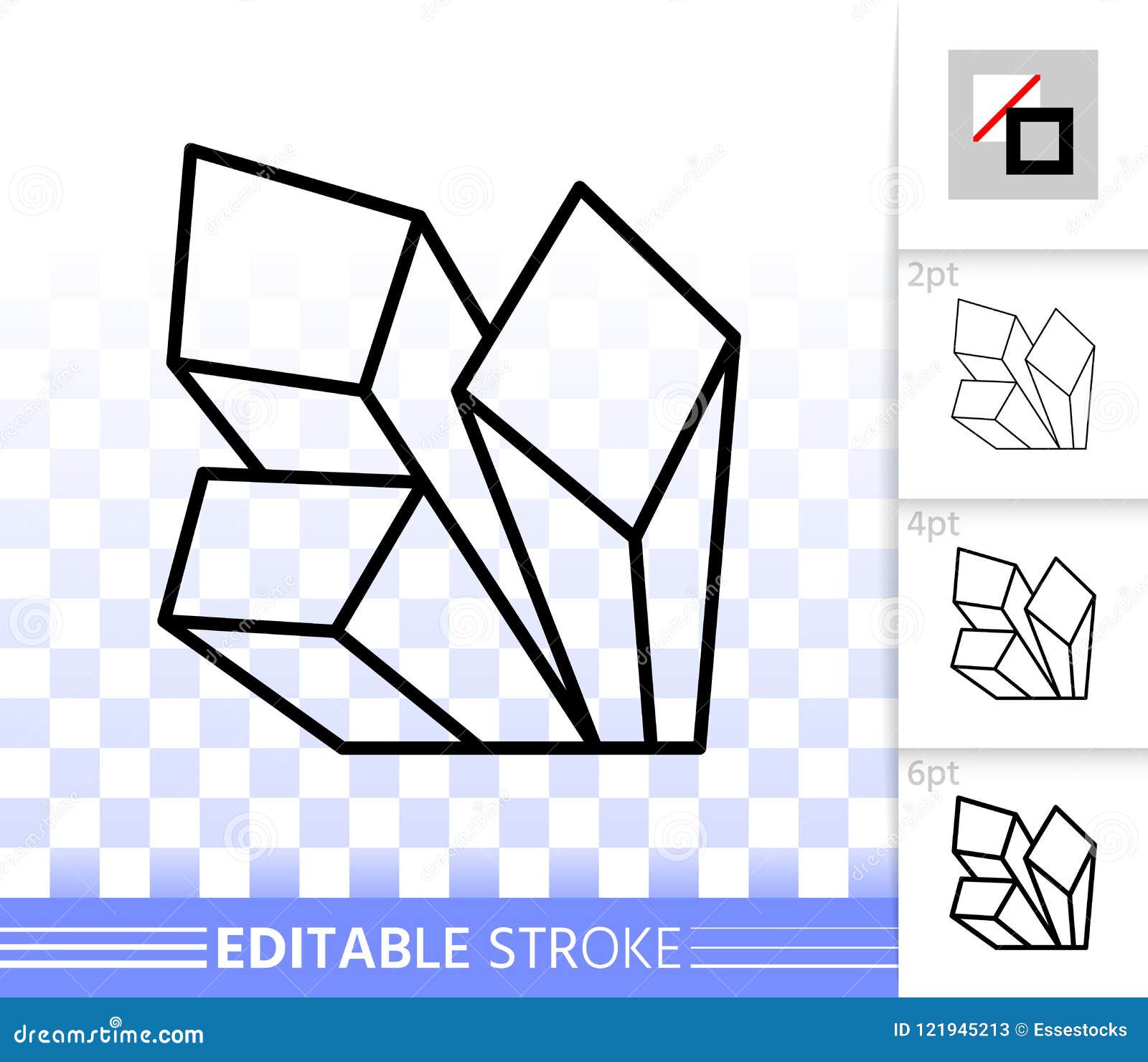 Crystal Simple Black Line Vector Icon Stock Vector - Illustration of ...