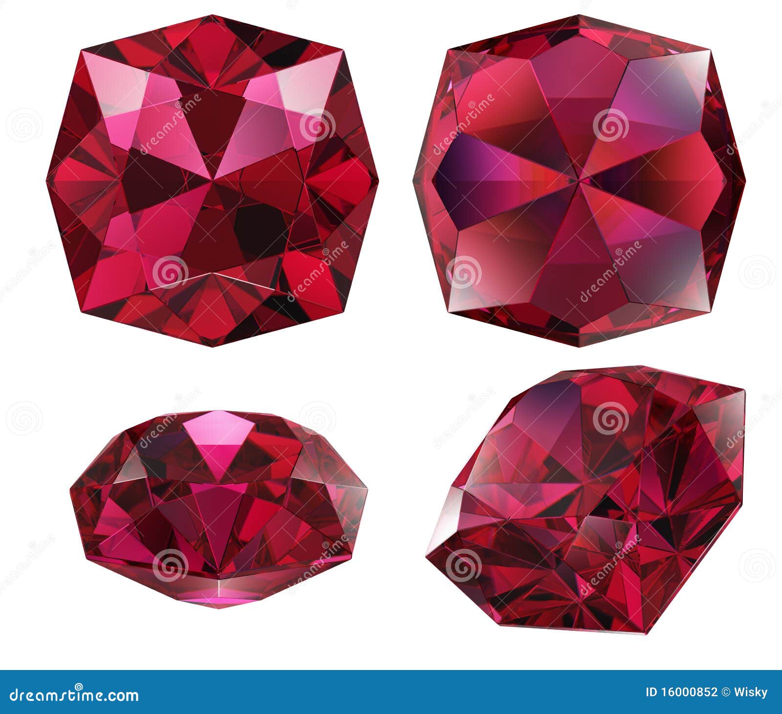 Ruby cut gem isolated stock illustration. Illustration of brilliant ...
