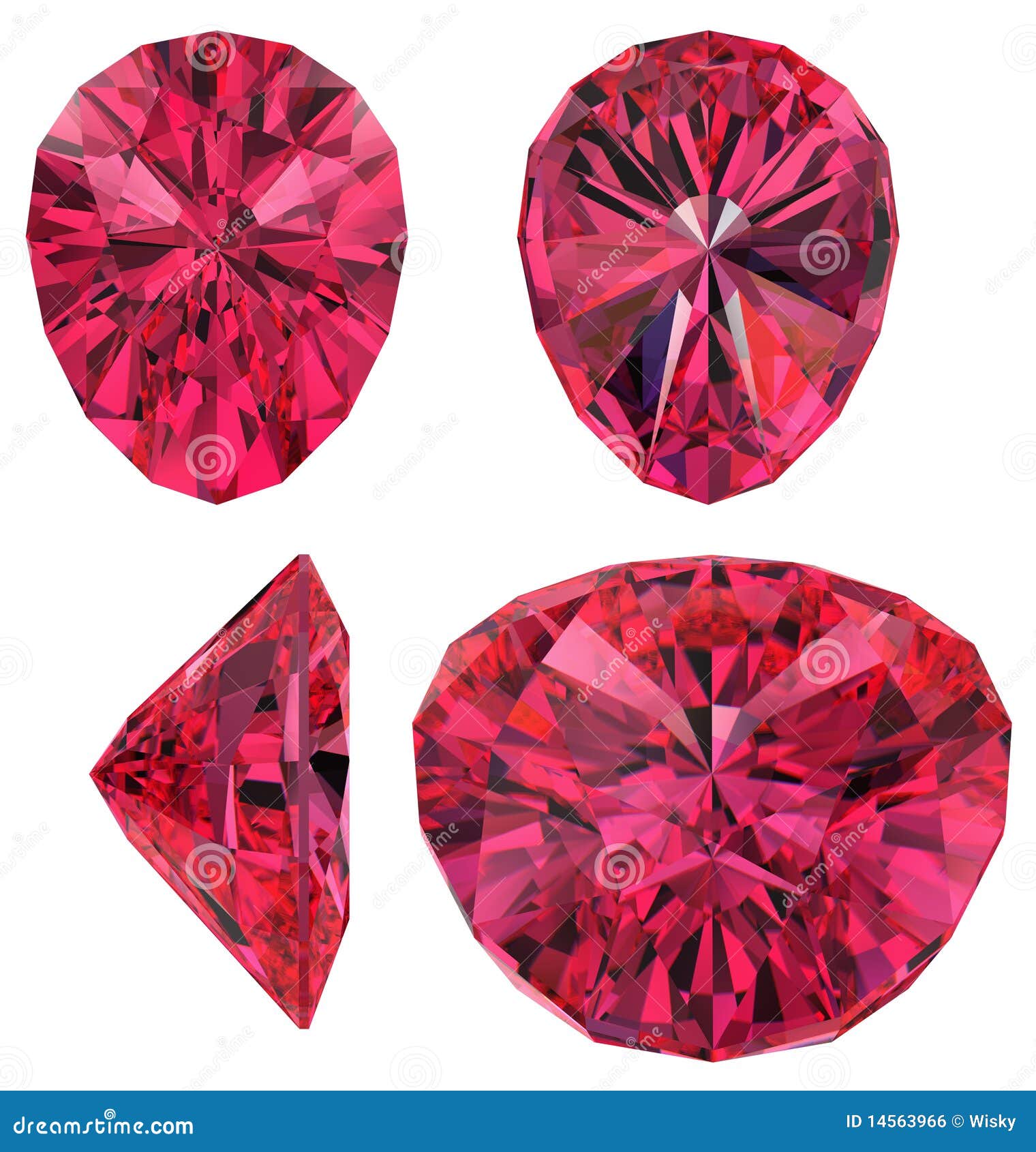 Ruby cut isolated stock illustration. Illustration of beautiful - 14563966