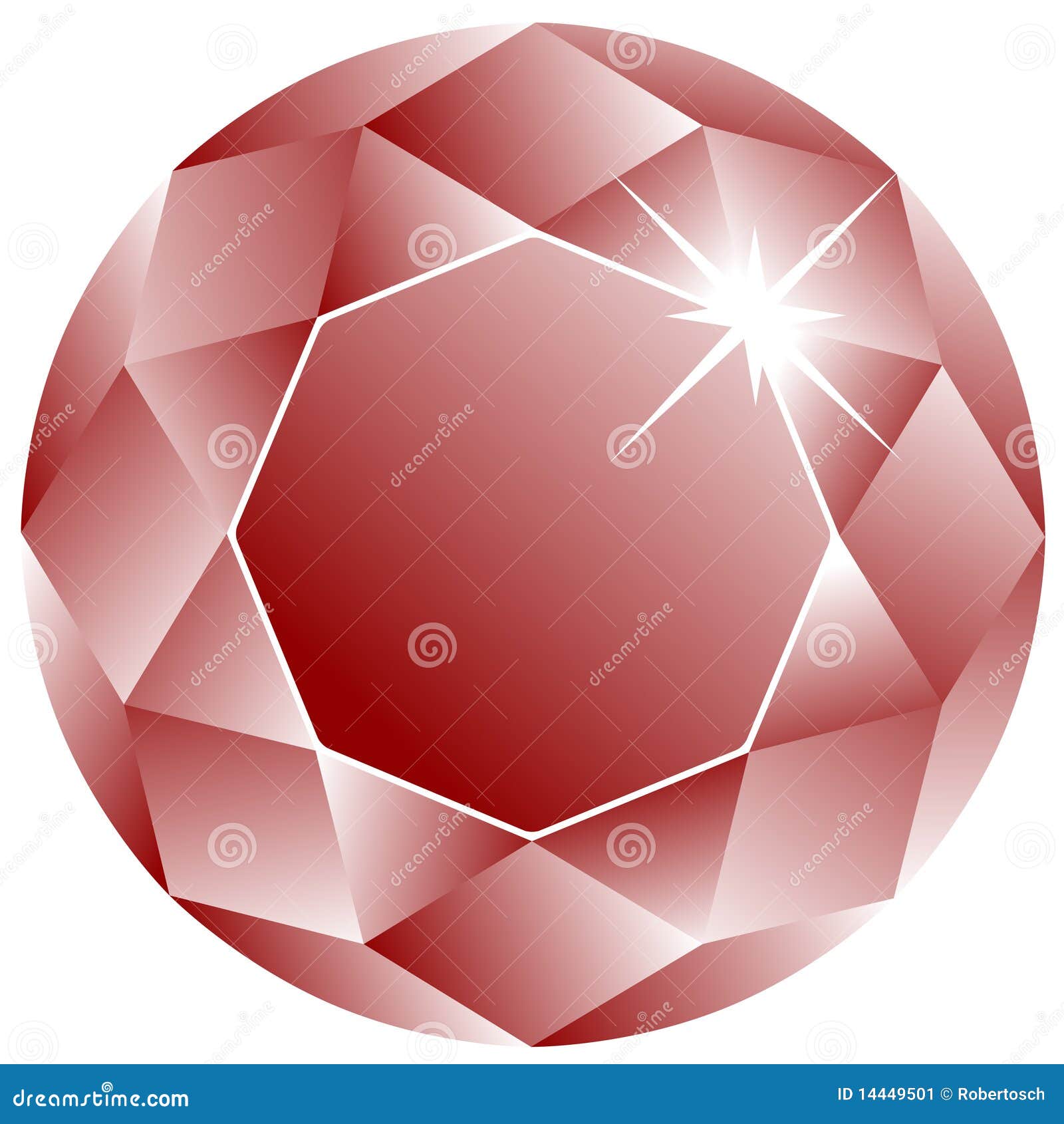 Ruby face against white stock vector. Illustration of diamond - 14449501