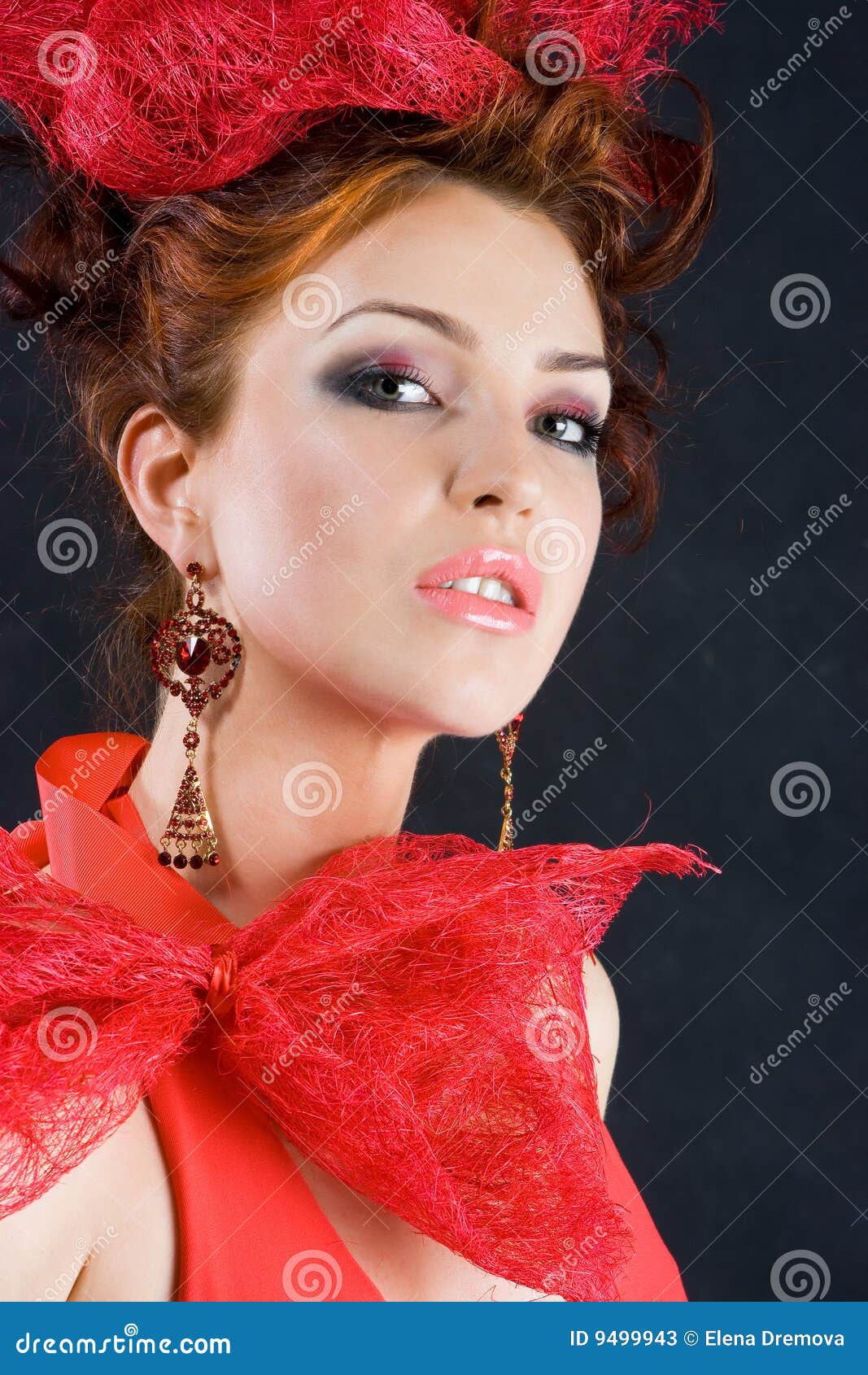 Ruby fashion stock image. Image of girl, earrings, fashion - 9499943