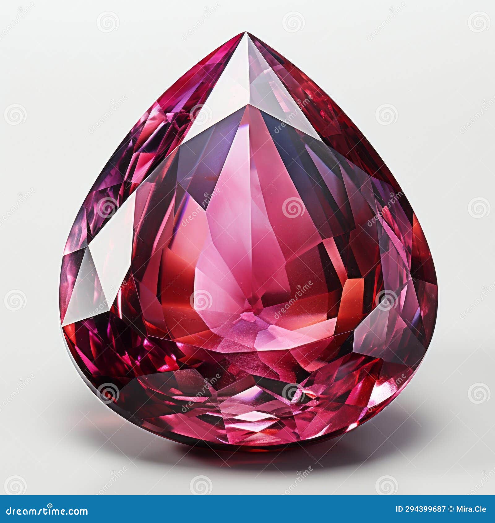 Ruby Gem on White Background, Created with Generative AI Stock Image ...