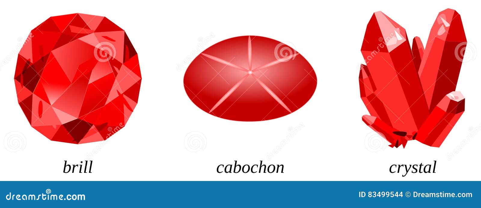 Ruby gemstone and crystal stock vector. Illustration of brilliant ...