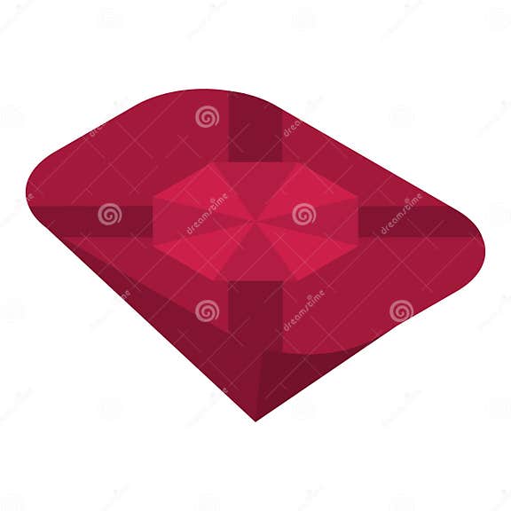 Ruby Gemstone Icon, Isometric Style Stock Vector - Illustration of ...