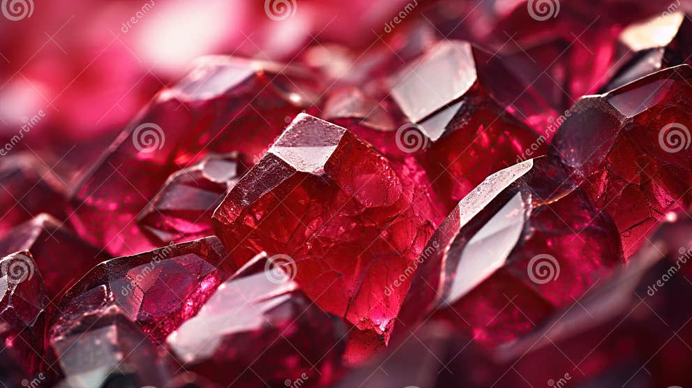 Ruby Gemstones. Macro Shot. Background of Ruby Stones Stock Photo ...