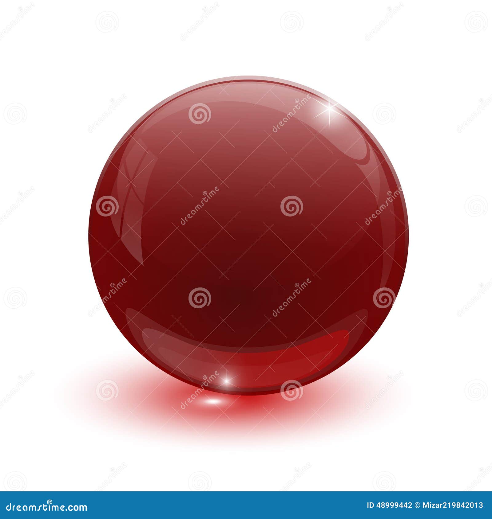 Ruby glassy ball stock vector. Illustration of bubble - 48999442