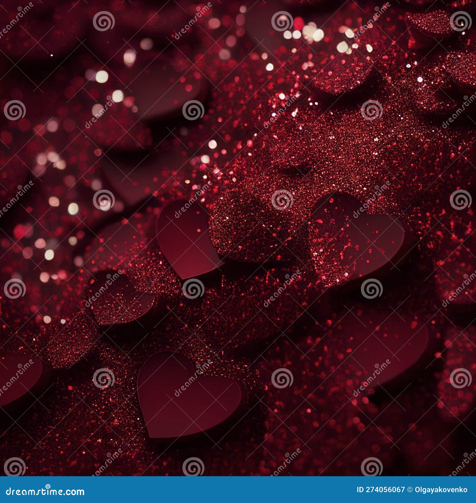 Ruby Glitter Heart Background, Ai Generation Stock Illustration ...