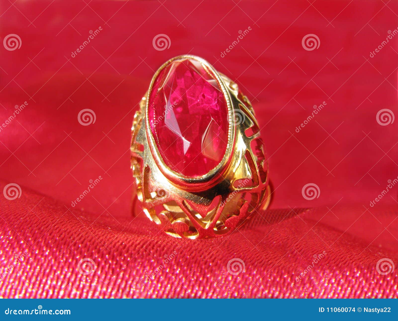 Ruby gold ring stock photo. Image of fabric, glamour - 11060074