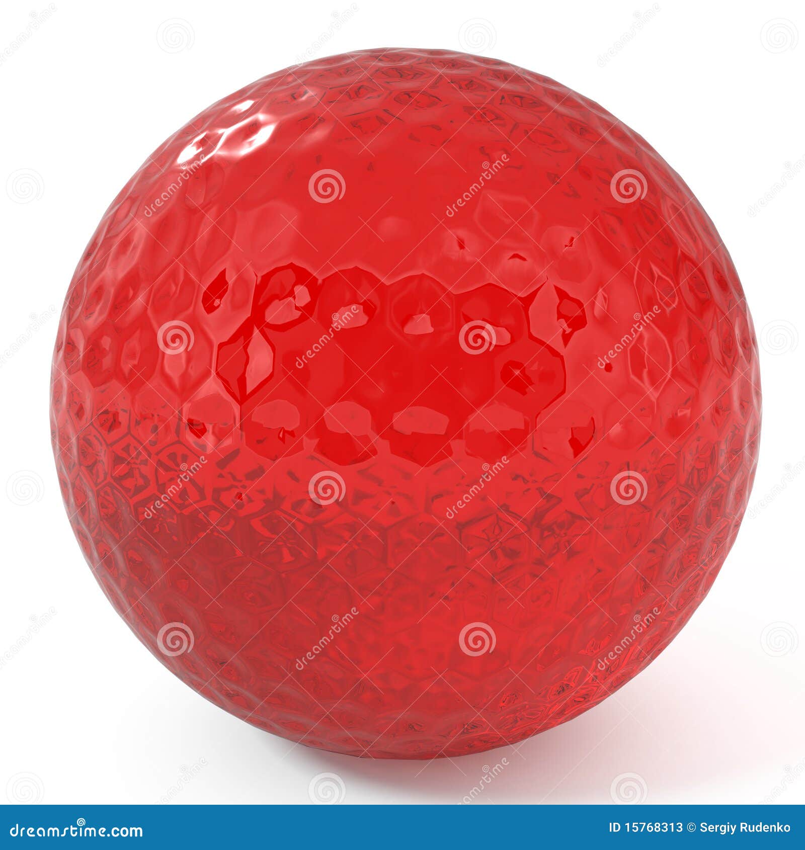 Ruby Golf Ball Isolated on White Stock Illustration - Illustration of ...