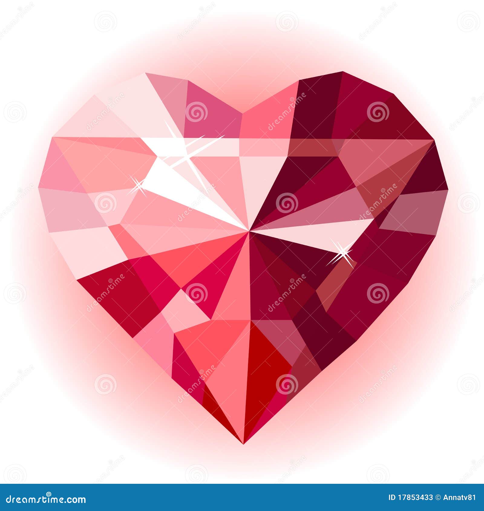 Ruby heart stock vector. Illustration of happy, feeling - 17853433