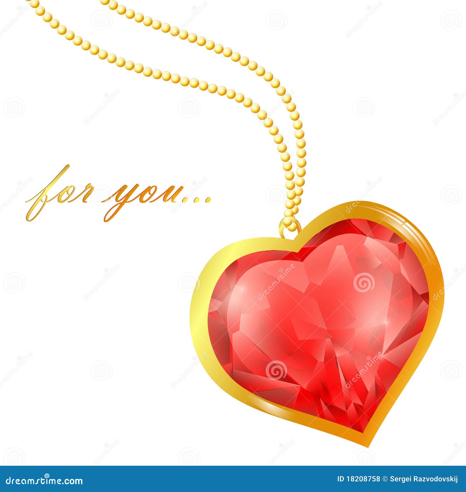 Ruby heart stock vector. Illustration of decoration, gemstone - 18208758