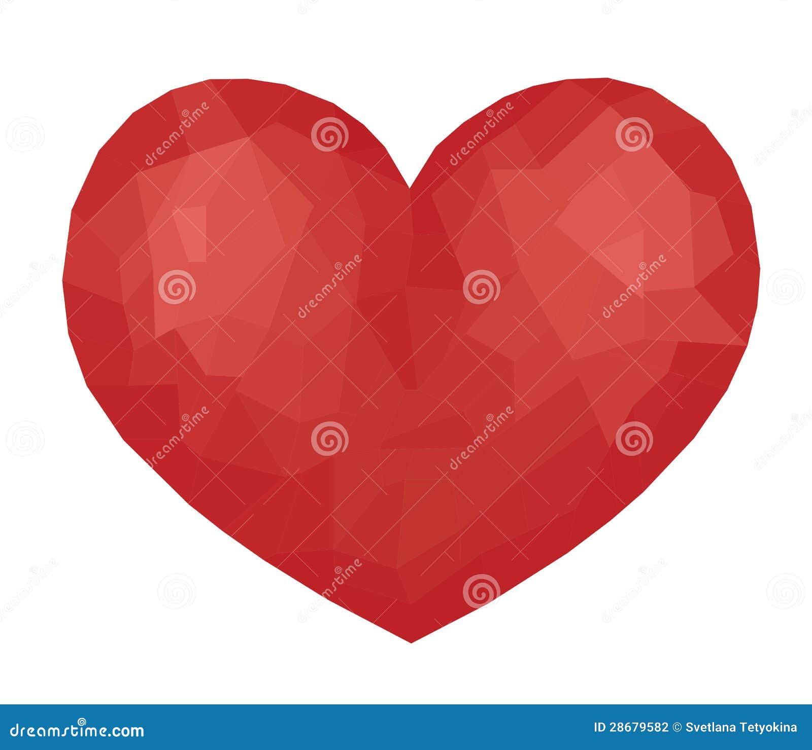 The Ruby heart stock illustration. Illustration of polygonal - 28679582