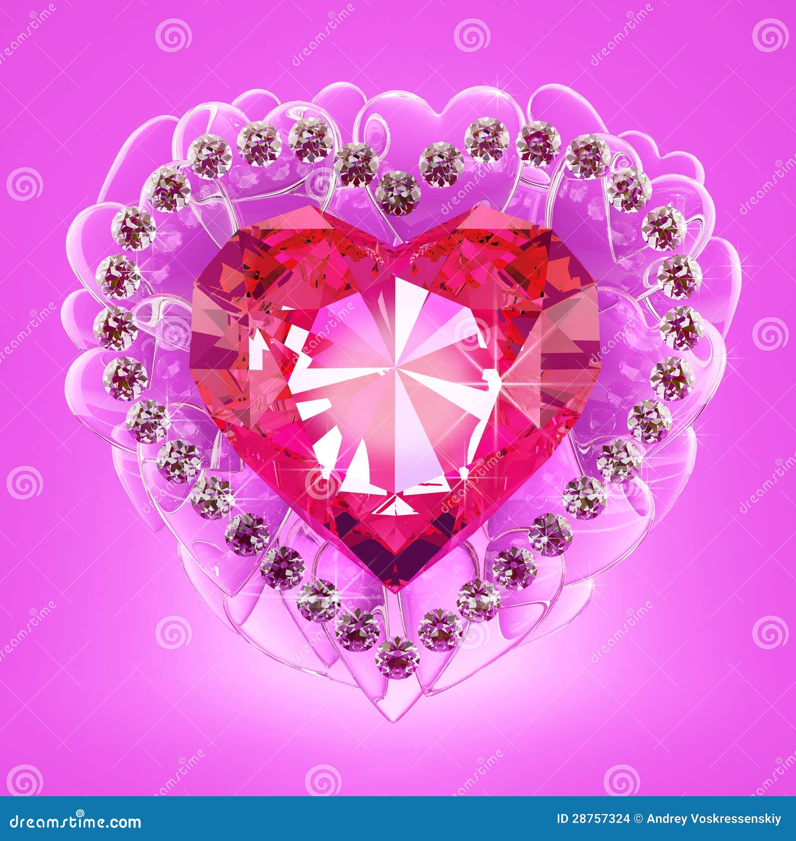 Ruby heart stock illustration. Illustration of purple - 28757324