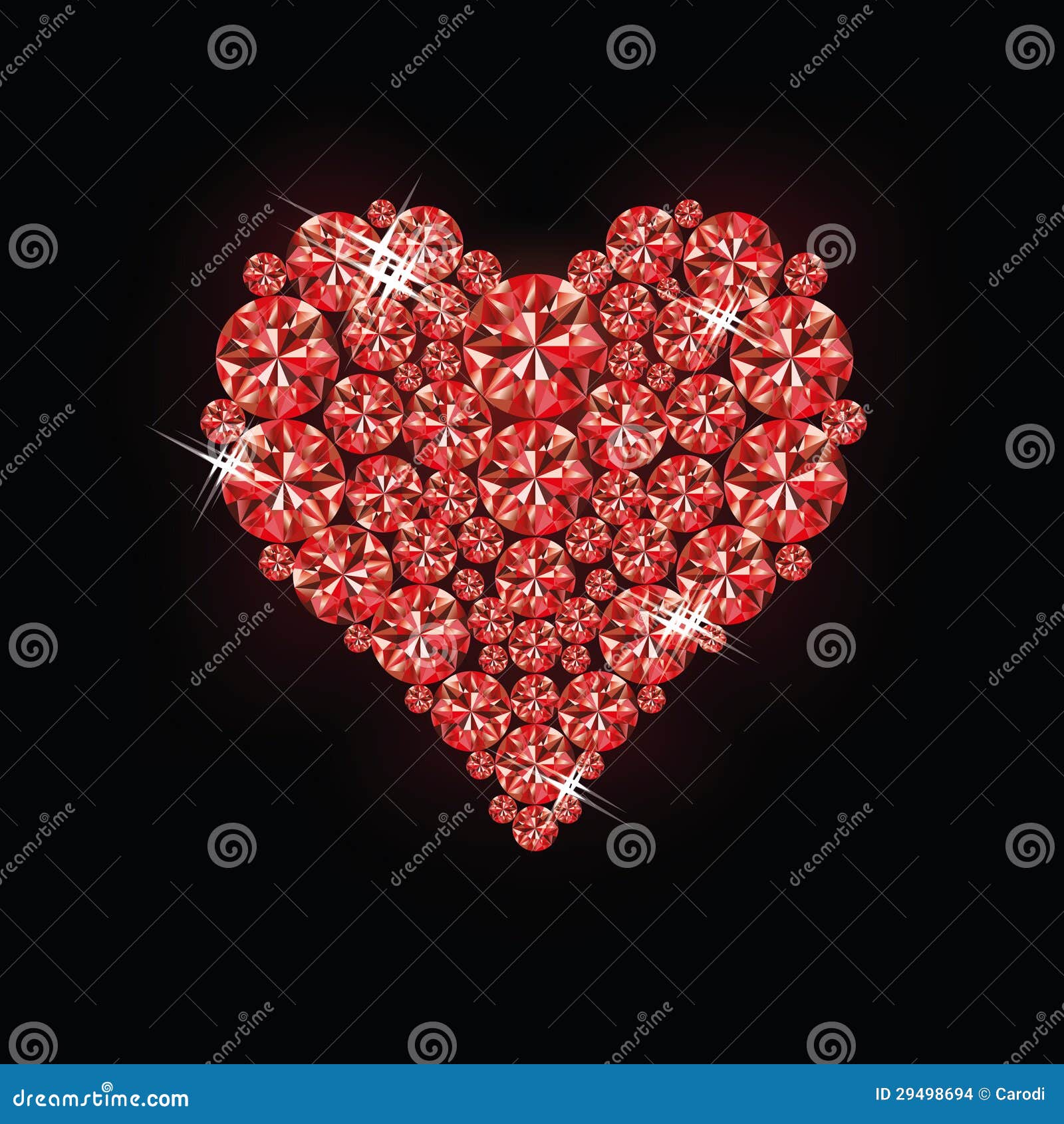Ruby heart stock vector. Illustration of glow, greeting - 29498694