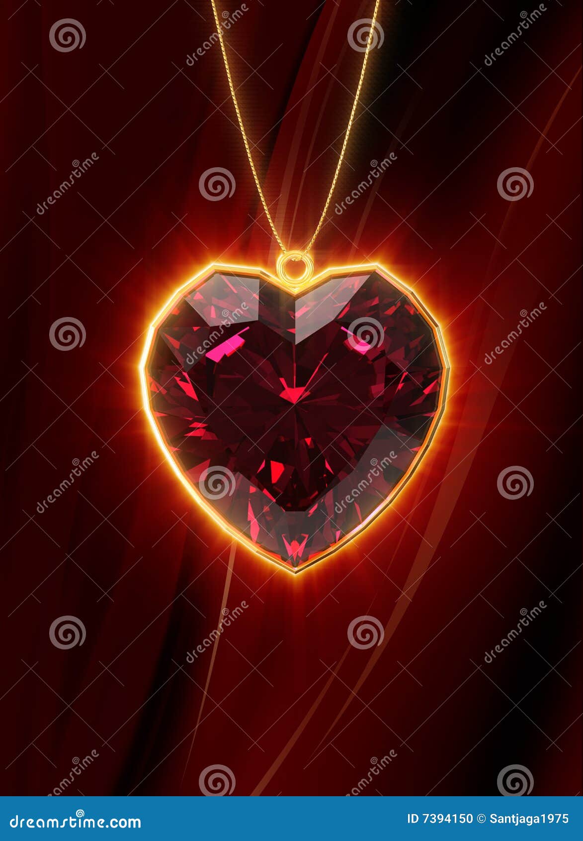 Ruby heart stock illustration. Illustration of shine, ruby - 7394150