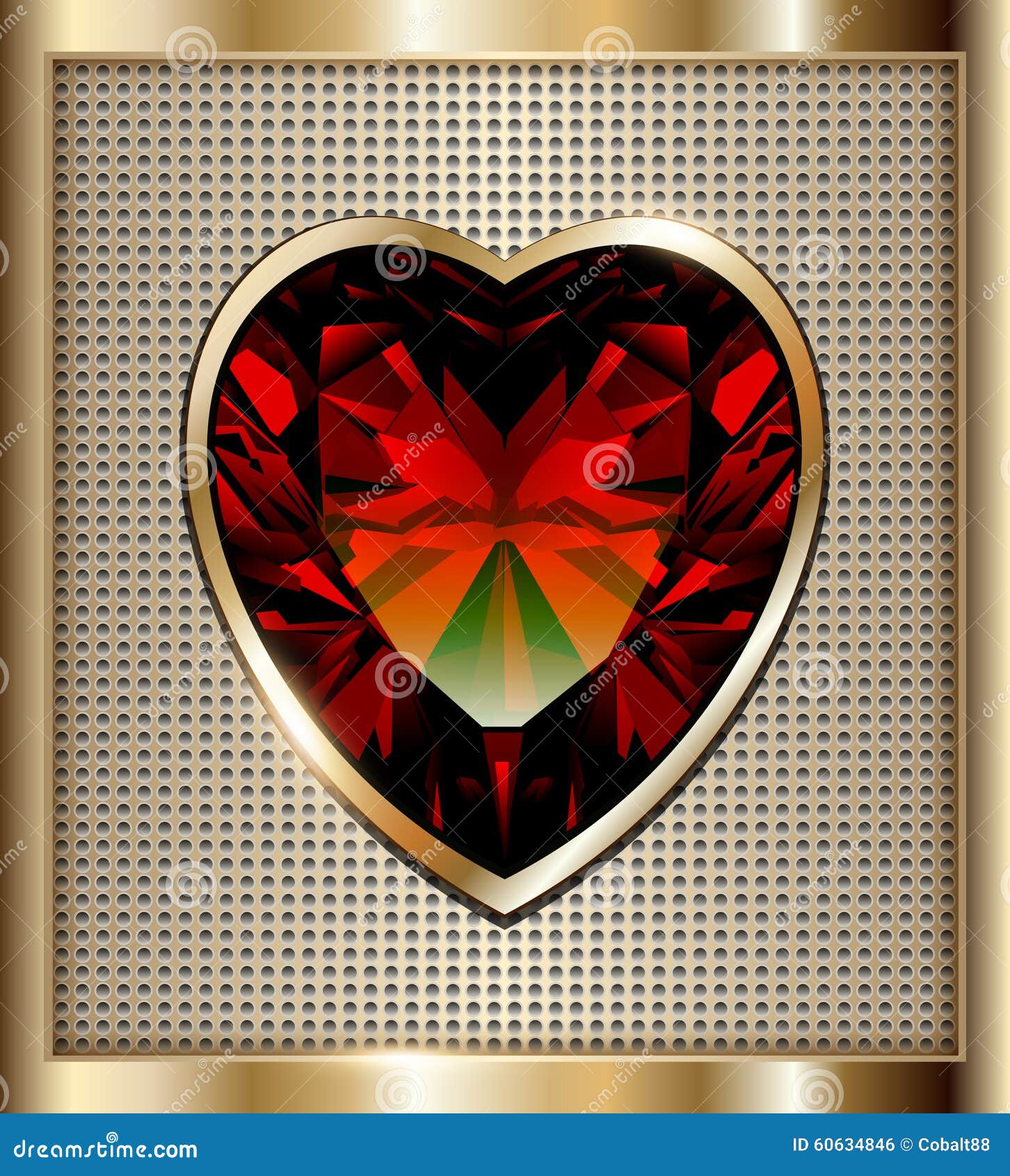 Ruby heart background stock vector. Illustration of happy - 60634846