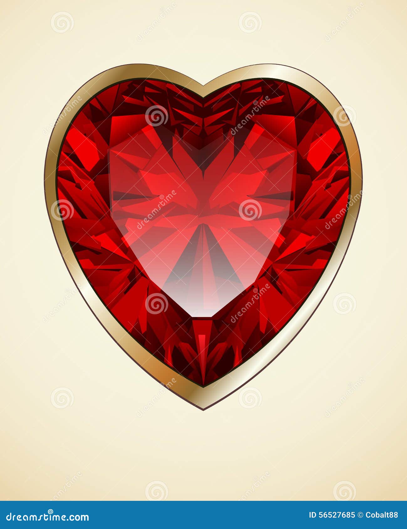 Ruby heart background stock vector. Illustration of graphic - 56527685