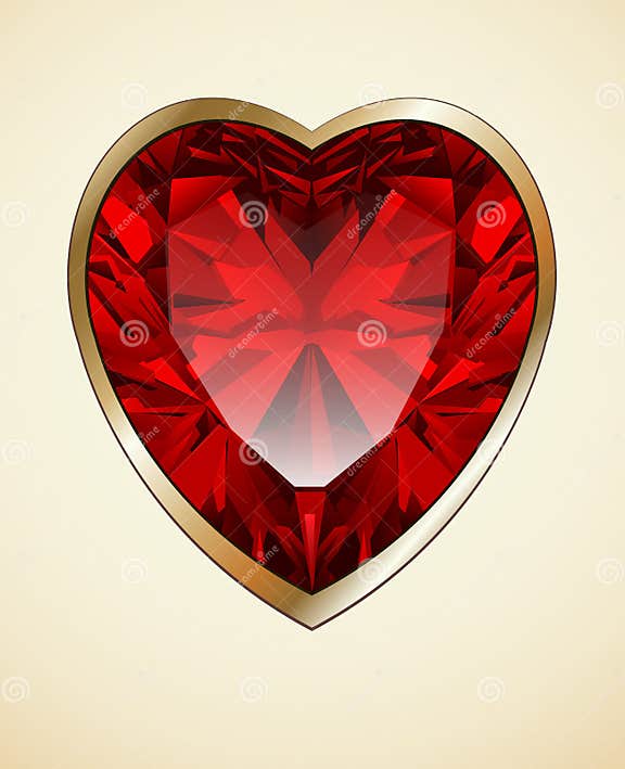 Ruby heart background stock vector. Illustration of graphic - 56527685