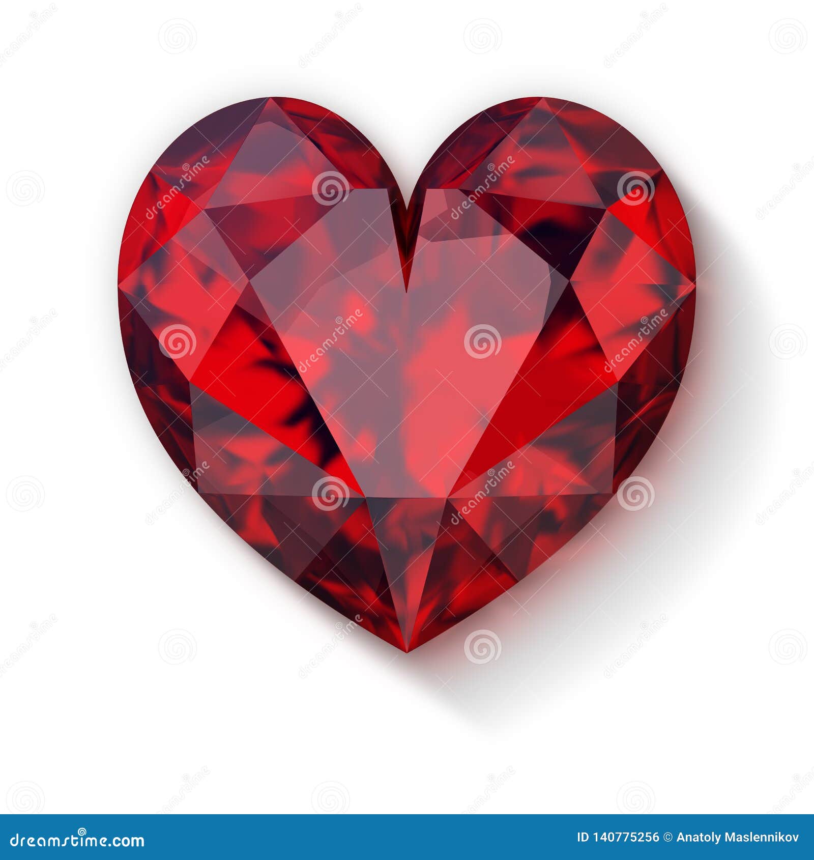 Ruby Heart Stock Photography | CartoonDealer.com #7394150