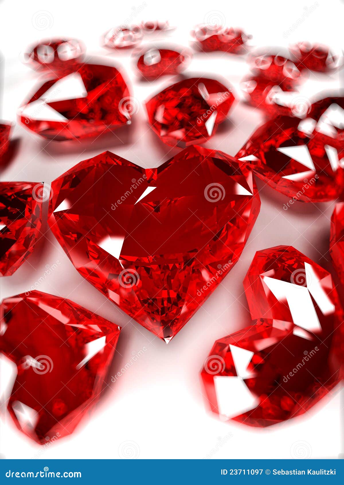 Ruby hearts stock illustration. Illustration of diamond - 23711097