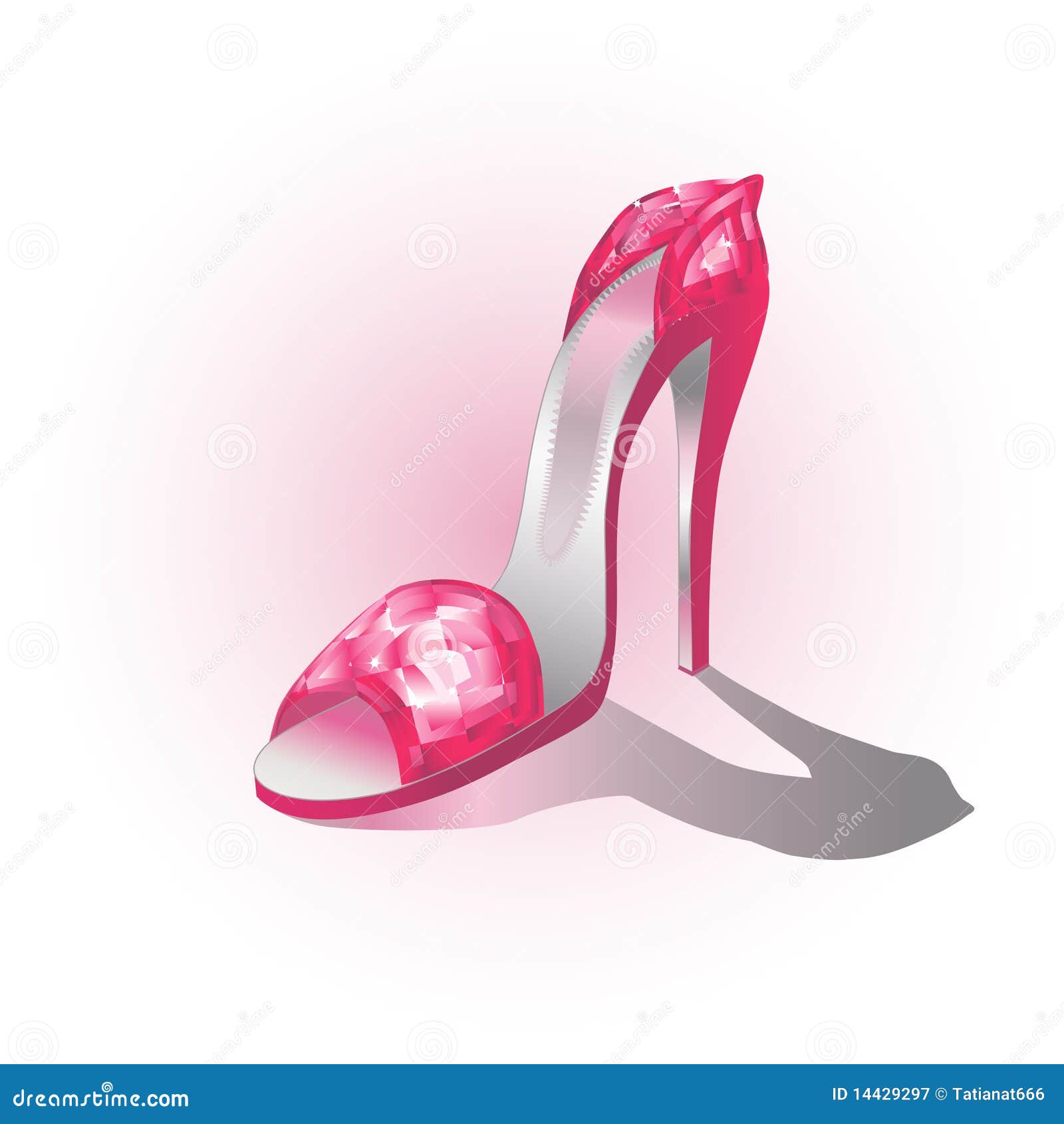 Ruby high heel shoe stock vector. Illustration of transparent - 14429297