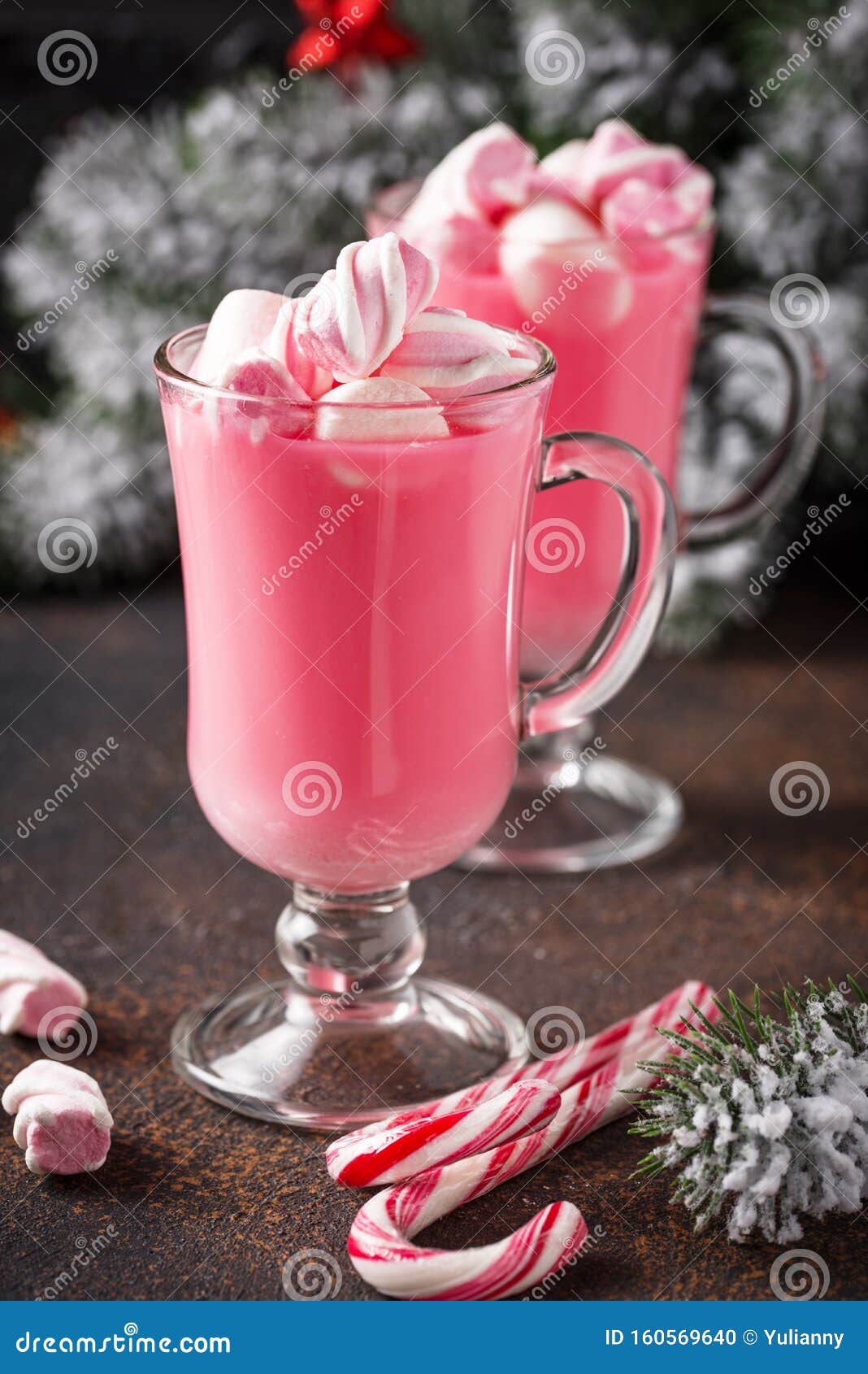 Ruby Hot Chocolate or Pink Cocoa Stock Photo - Image of cream ...