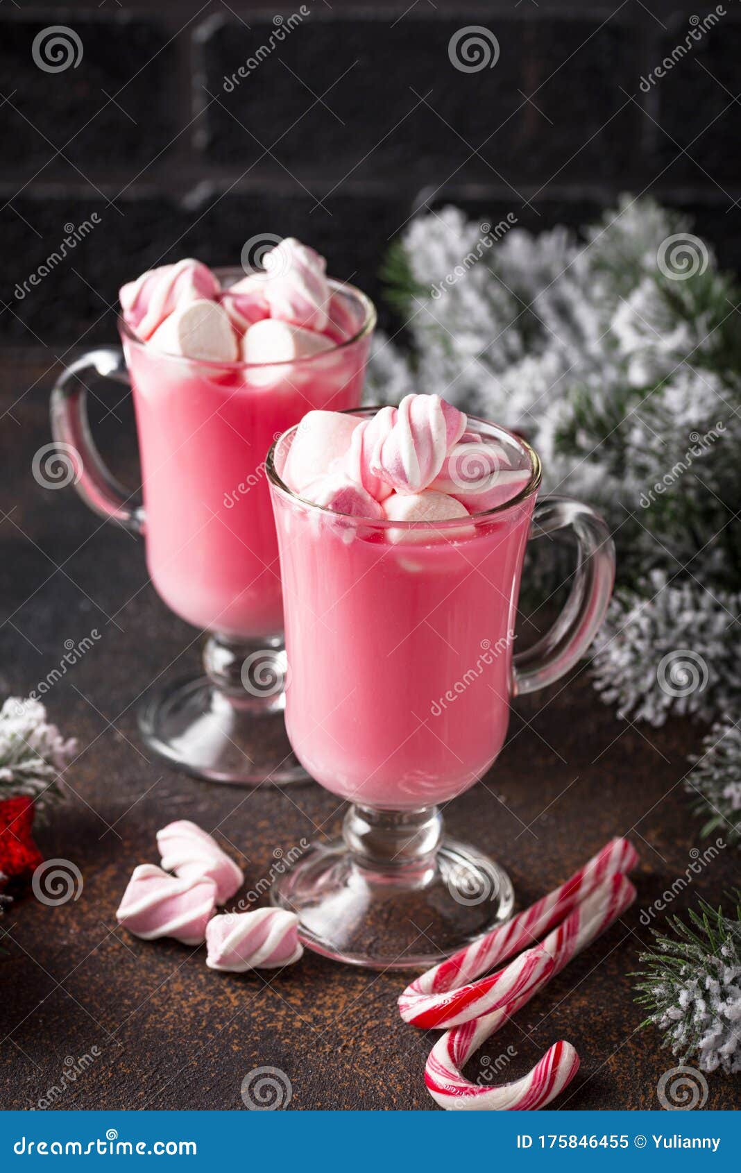 Ruby Hot Chocolate or Pink Cocoa Stock Image - Image of glass ...
