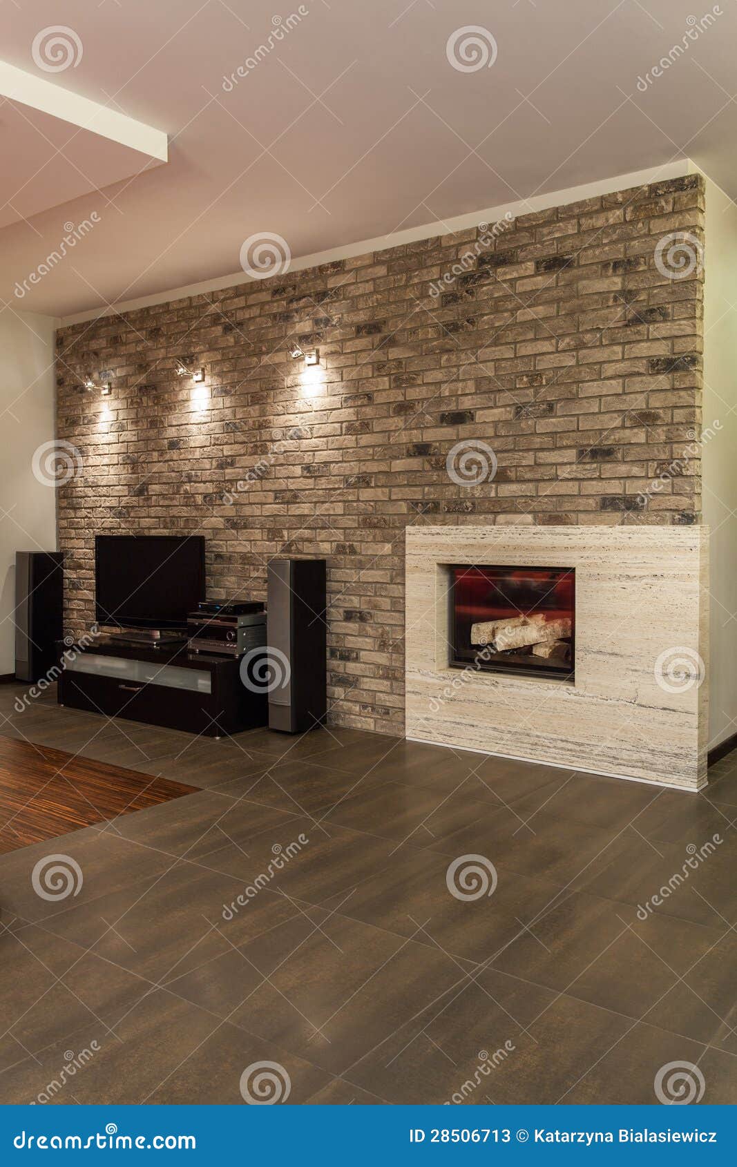 Ruby House - Modern Living Room Stock Image - Image of decor, indoors ...