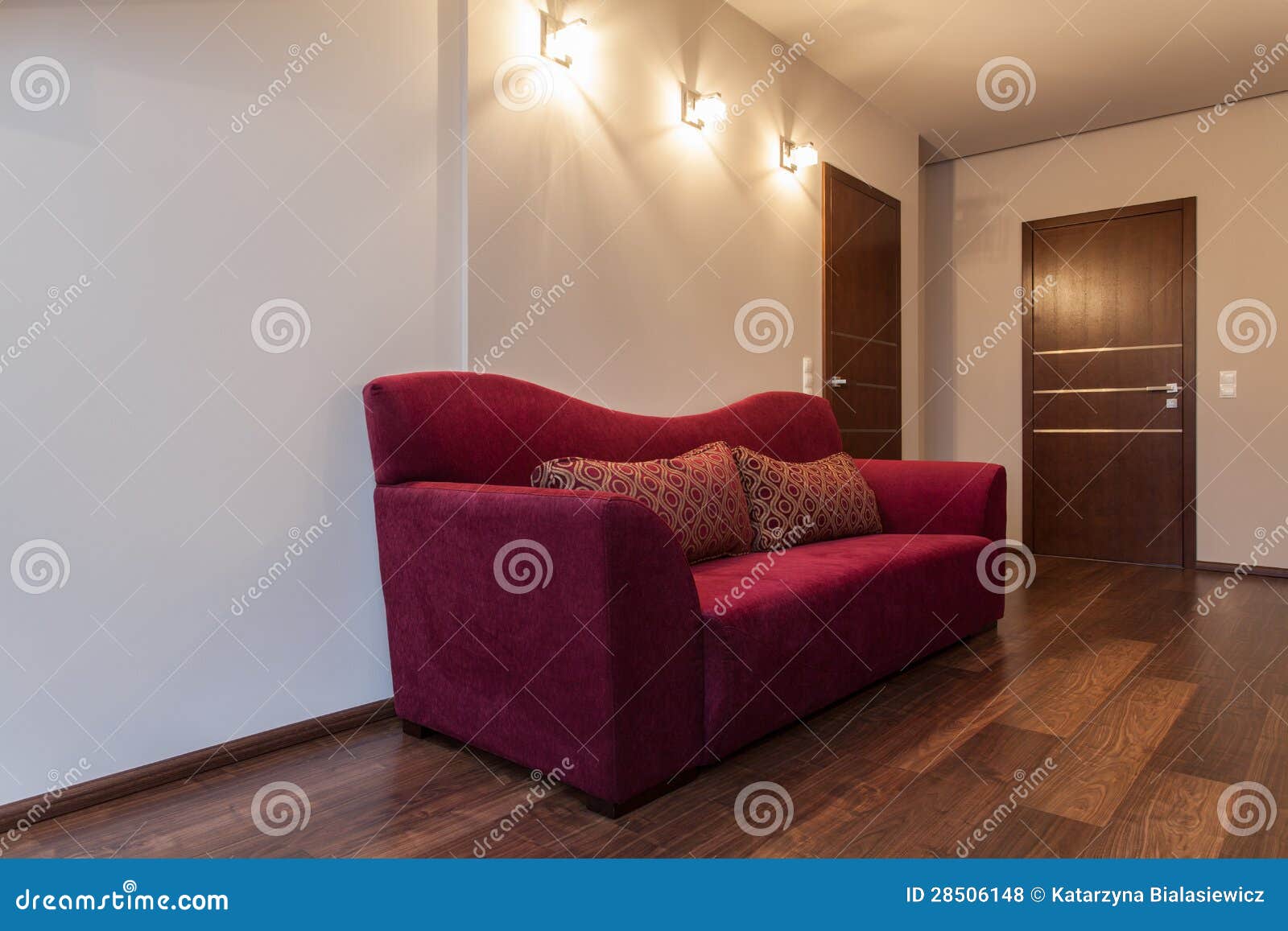 Ruby House - Original Purple Couch Stock Photo - Image of living ...
