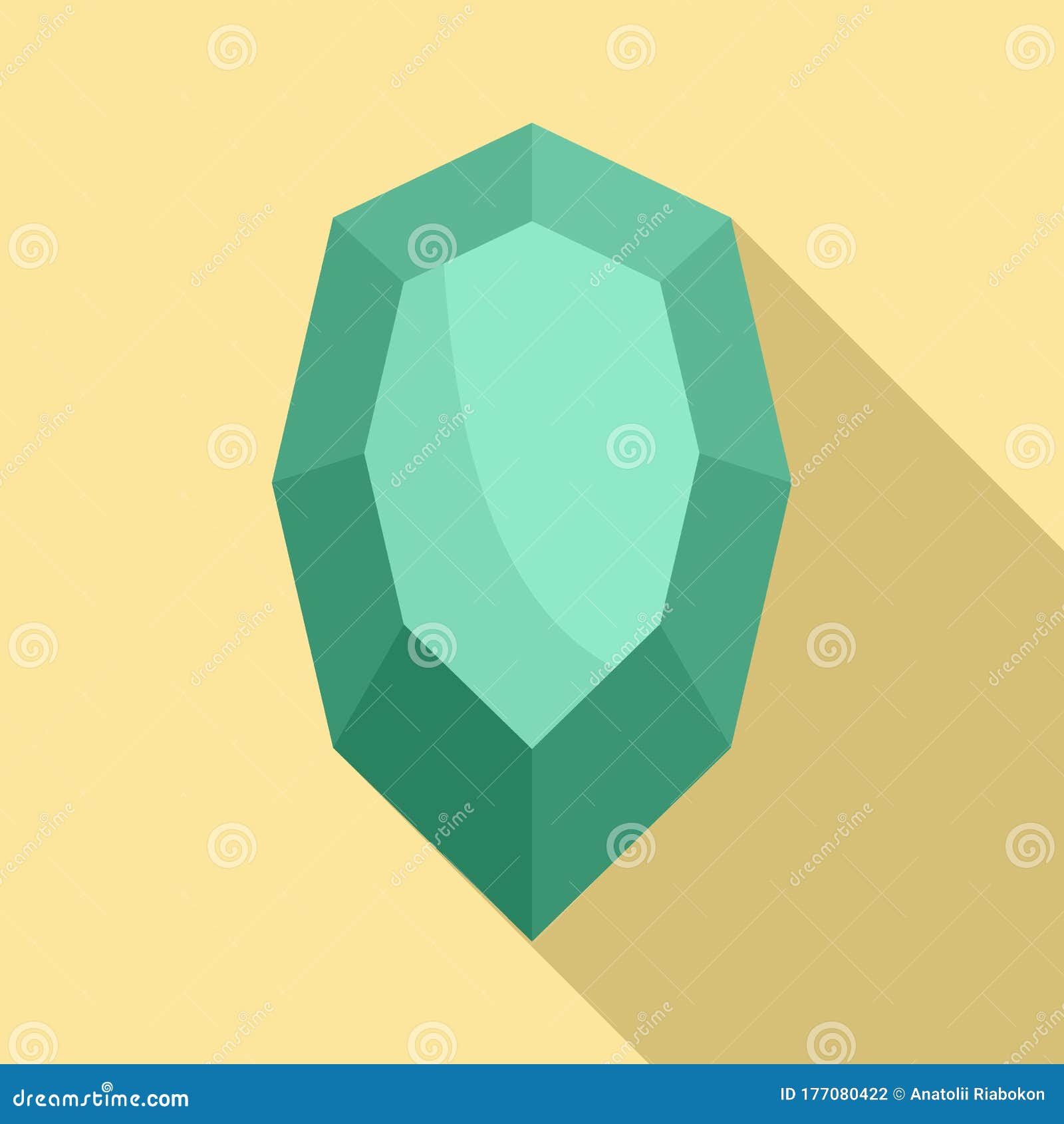 Ruby icon, flat style stock vector. Illustration of jewel - 177080422