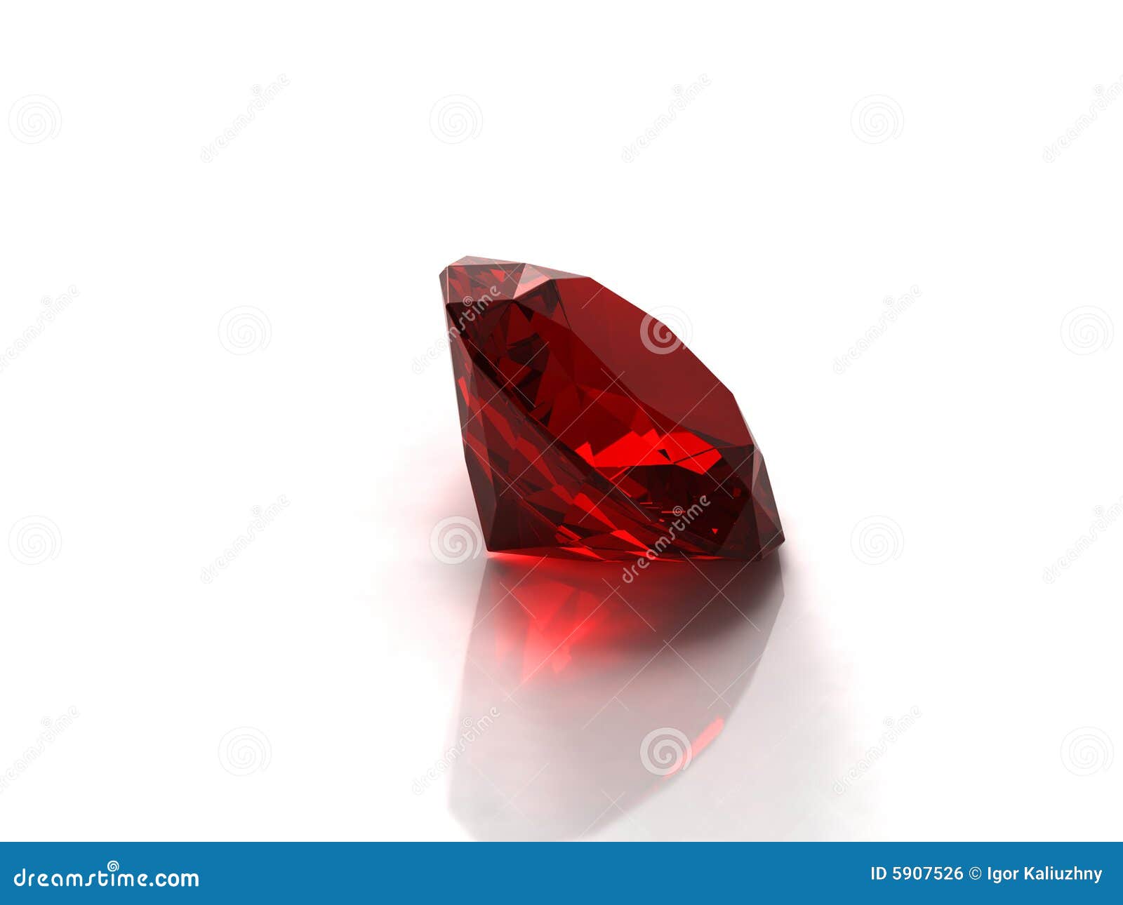 Ruby Isolated on White Background Stock Photo - Image of blue, faceted ...