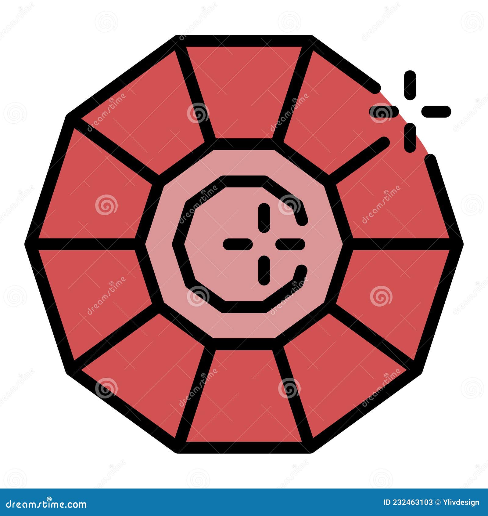 Ruby Jewel Icon Color Outline Vector Stock Vector - Illustration of ...