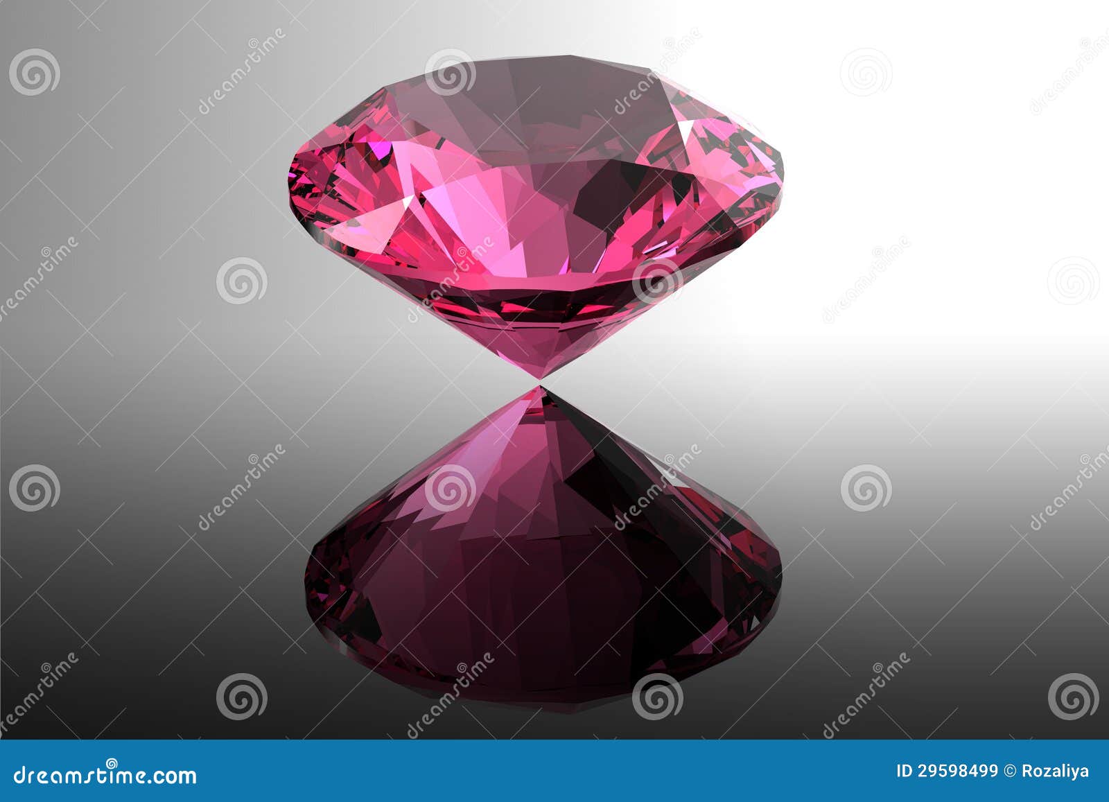 Ruby. Jewelry Gems Roung Shape on Black Background Stock Illustration ...