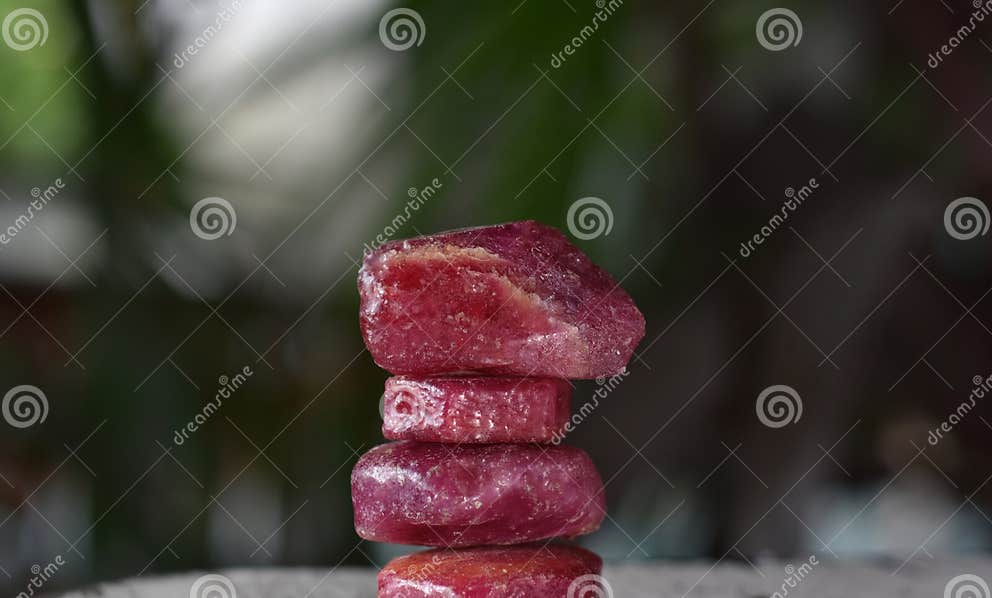 Ruby is a Large Cube. Red Gemstones are Rare and Have Expensive, Stock ...