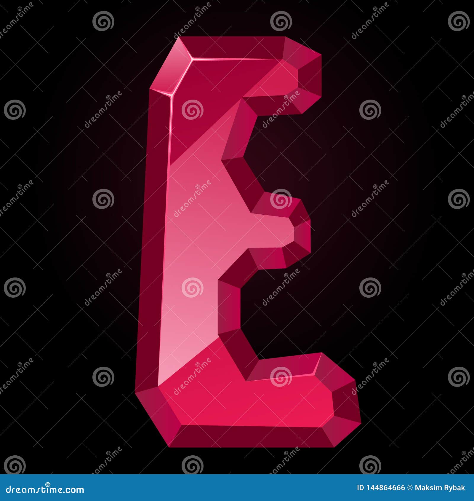 Ruby letter E stock vector. Illustration of precious - 144864666