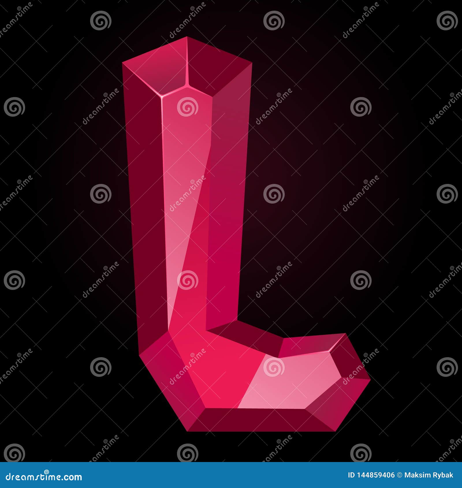 Ruby letter L stock vector. Illustration of shiny, gemstone - 144859406