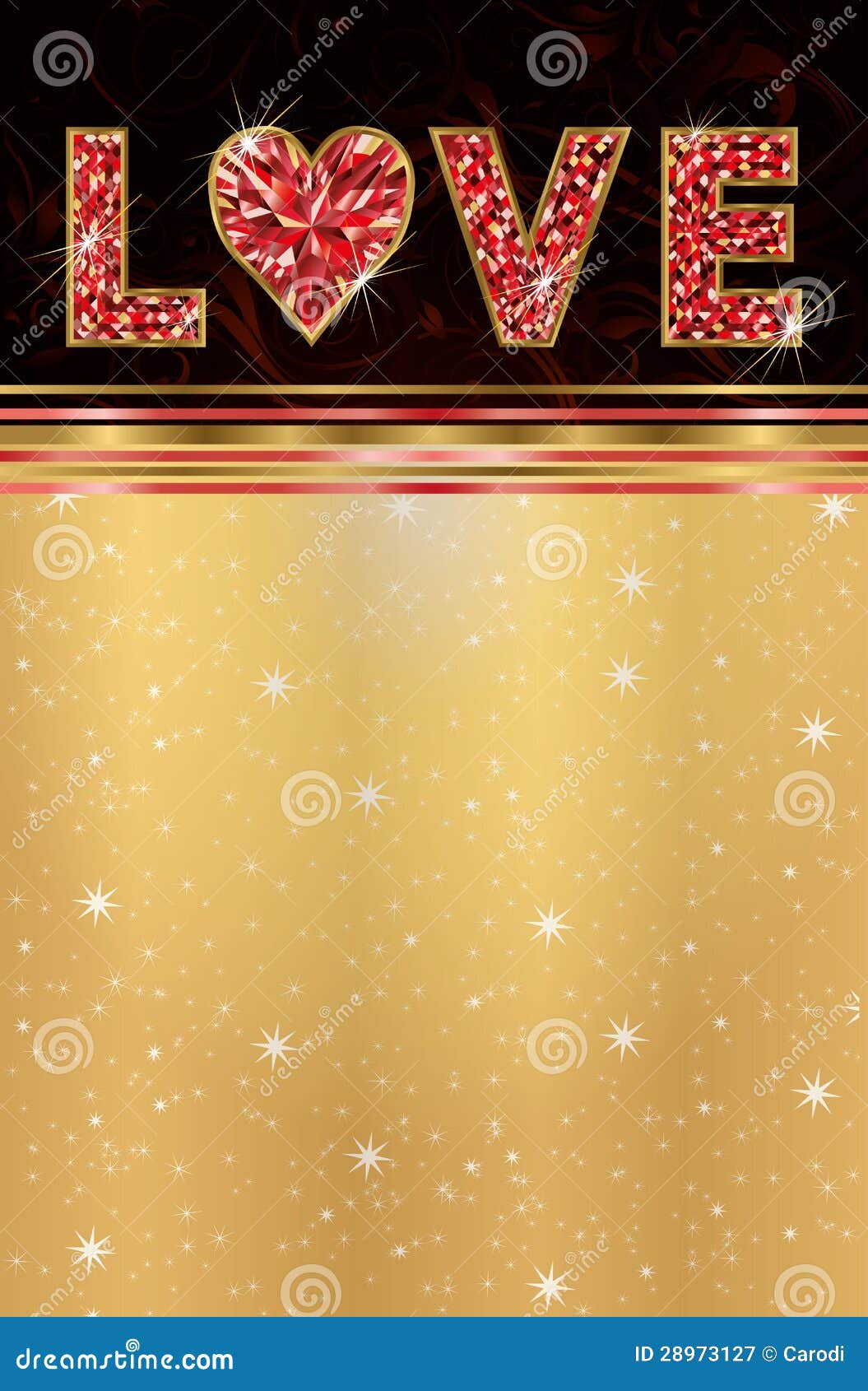 Ruby love greeting card stock vector. Illustration of heart - 28973127