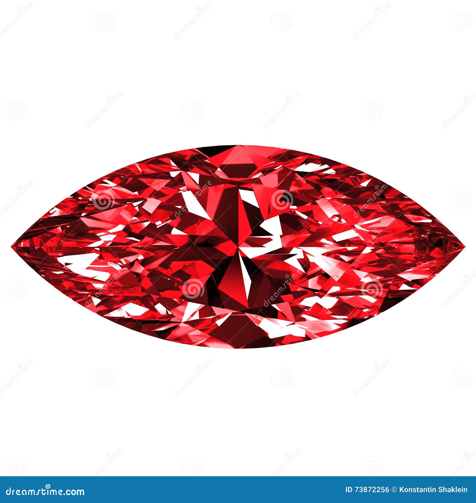 Marquise Cut Precious Gemstone Anatomy, Parts And Their Names. Outline ...