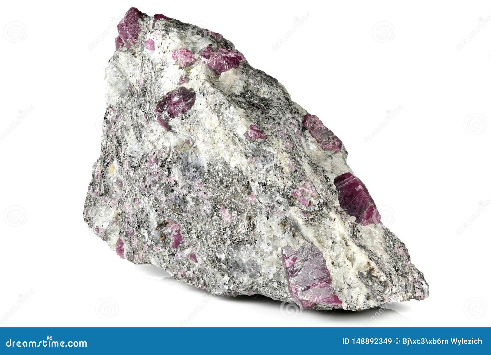 Ruby in matrix stock image. Image of mining, bedrock - 148892349