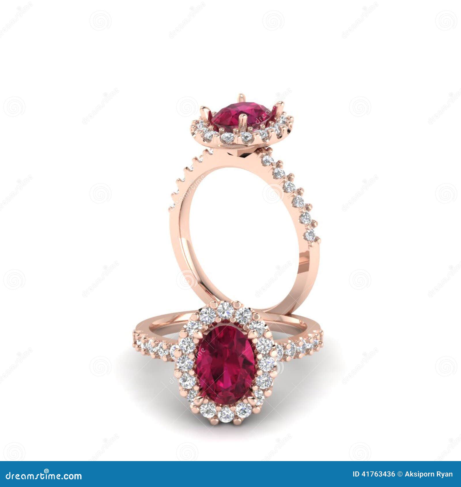 Ruby oval ring stock illustration. Illustration of brilliant - 41763436