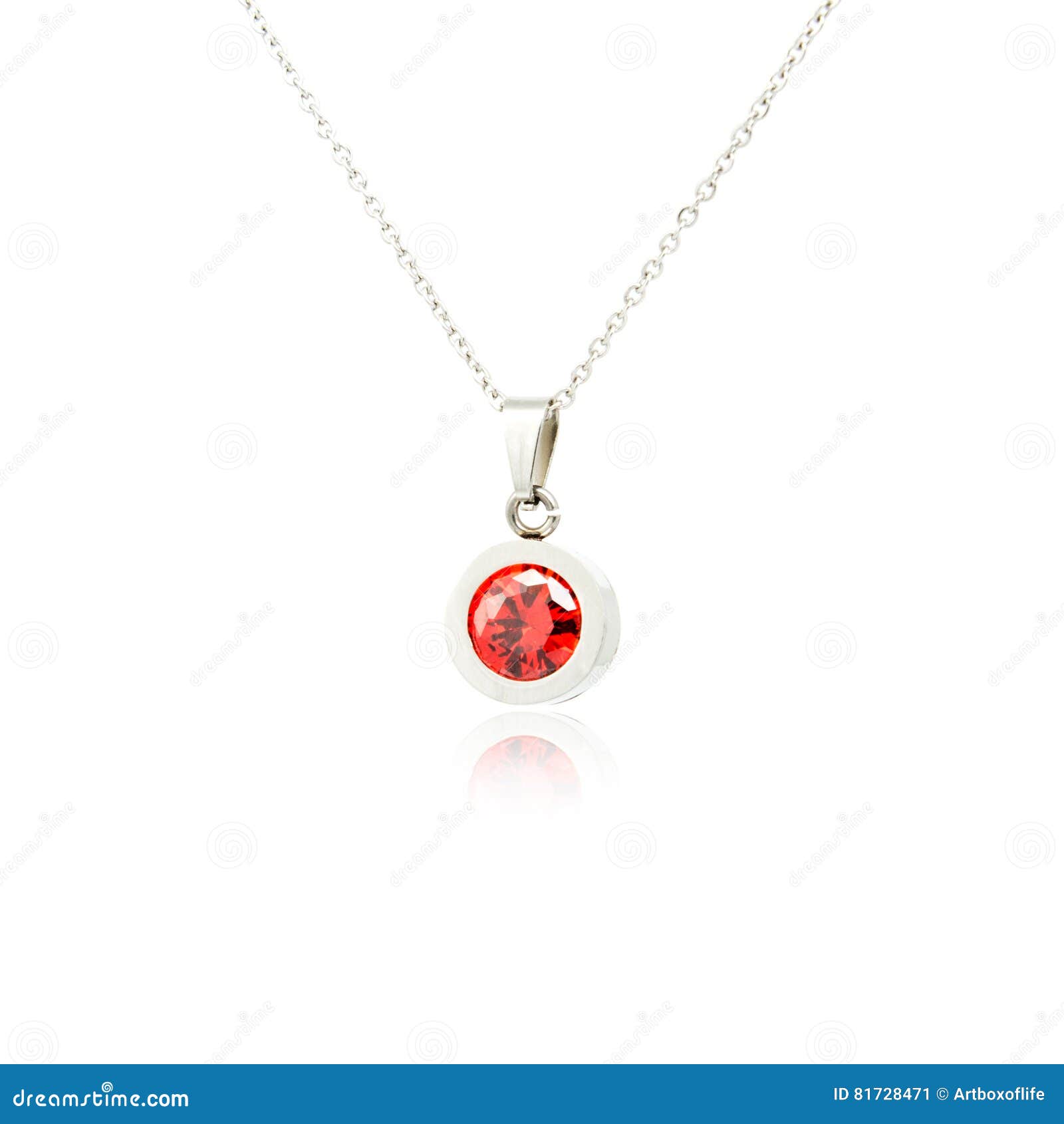 Ruby Pendant Isolated on White Stock Image - Image of bling, jewellery ...