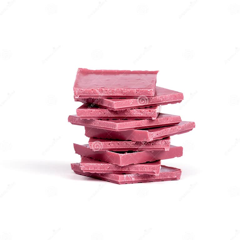 Ruby pink chocolate, stock photo. Image of ruby, sugar - 221392006