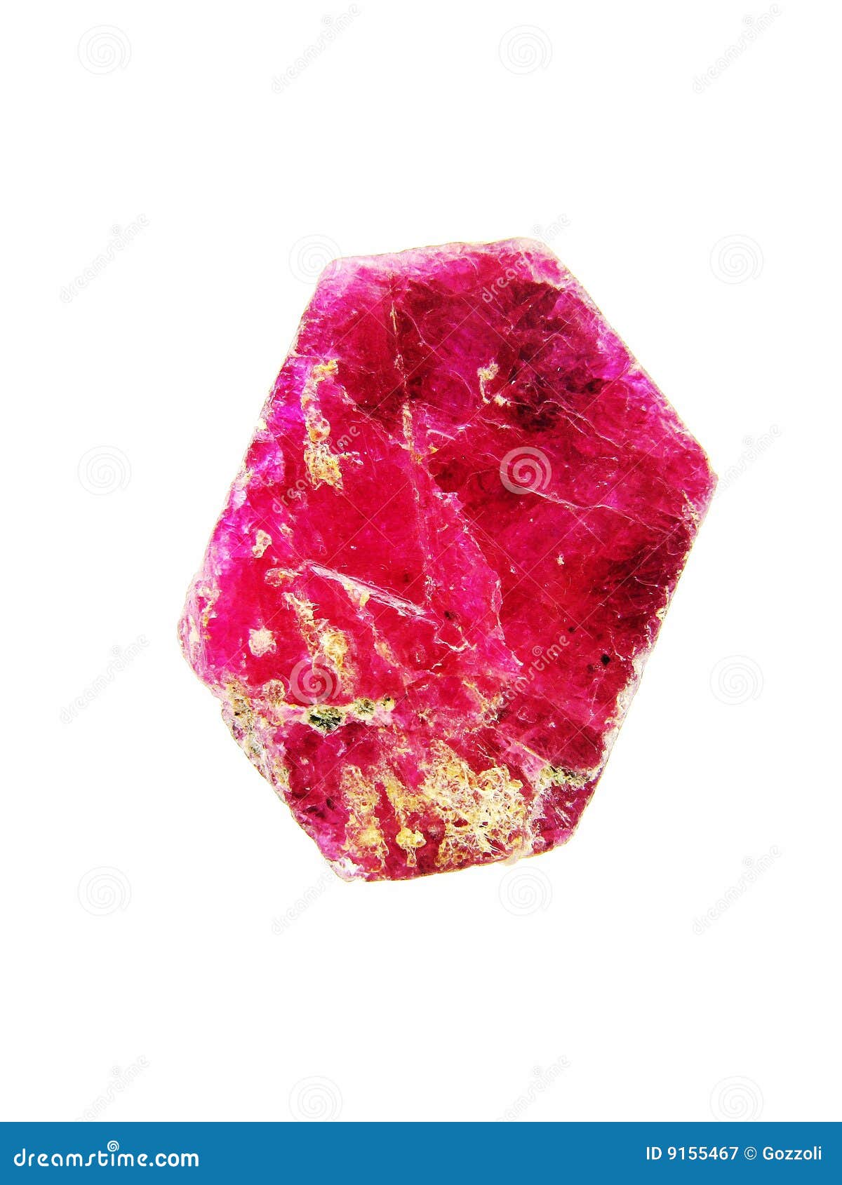 Ruby Polished Slice stock image. Image of crystal, isolated - 9155467