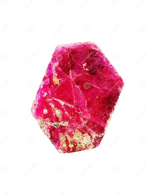 Ruby Polished Slice stock image. Image of crystal, isolated - 9155467