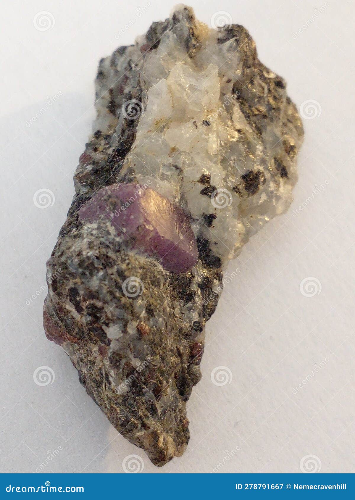 Ruby Precious Mineral in Ore Stock Image - Image of geology, necklace ...